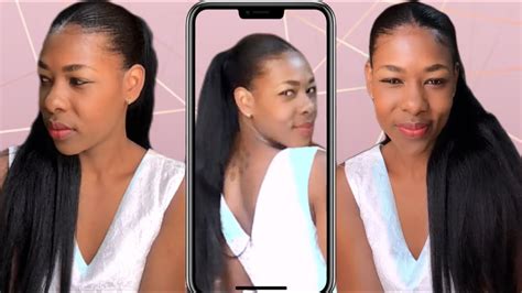 Sleekelegant Ponytail Using Braiding Hair Youtube