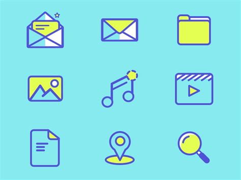 9 간단한 선 아이콘 스케치 파일 Sketch Uidownload