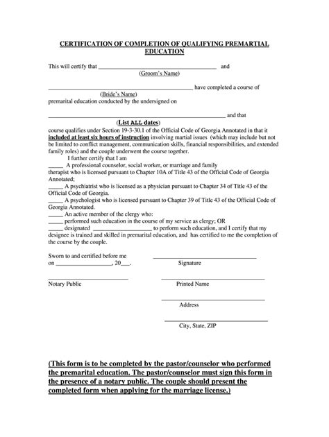 Marriage Counselling Certificate Sample Fill Online Printable Within
