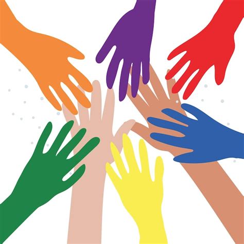Ilustración Vectorial De La Comunidad Lgbtq De Manos De Diferentes