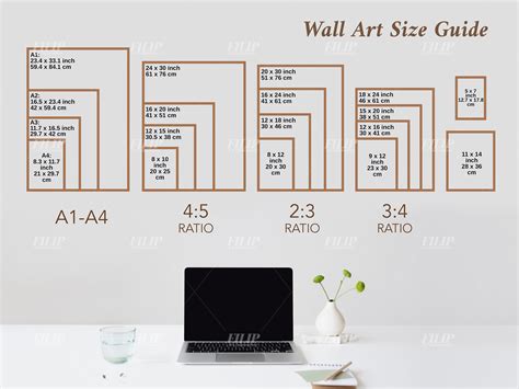 Wall Art Size Guide Frame Size Guide Digital Print Size Mockup