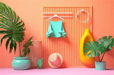 Premium Ai Image Summer Vibes Swimsuit 3d Rendering