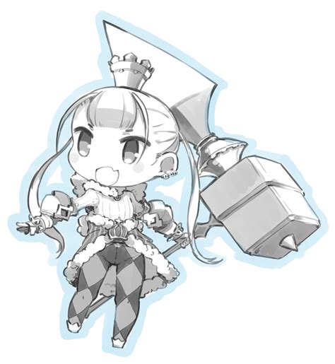 The Big Imageboard Tbib 1girl Blush Stickers Chibi Crown Full Body