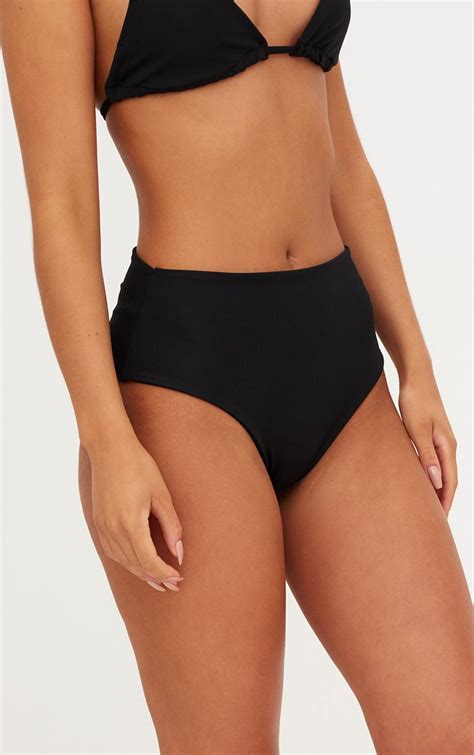 Black Mix And Match High Waisted Bikini Bottom Prettylittlething
