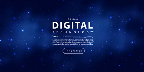 Digital Technology Internet Network Speed Connection Blue Background Cyber Nano Information