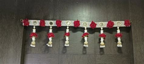 Red And White Rose Moti Door Hanging Toran For Decoration At ₹ 900
