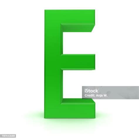 字母 E 大寫字母 綠色 字體 3d 渲染插圖符號字元 文本圖形剪切在白色背景上 照片檔及更多 剪裁圖 照片 剪裁圖 大寫字母 字母e