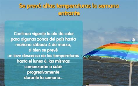 Inumet Advierte Por Otra Ola De Calor Para La Semana Que Viene