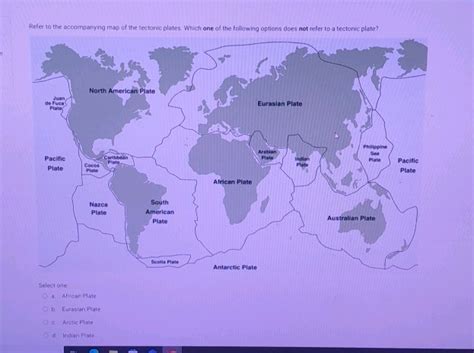Refer To The Accompanying Map Of The Tectonic Studyx