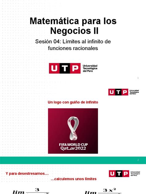 S02s2 Límites Al Infinito De Funciones Racionales Pdf Números