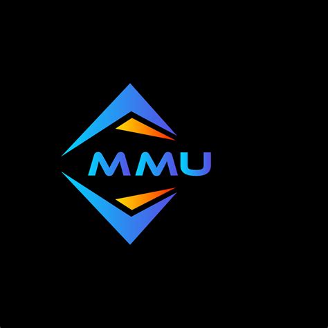 Mmu Abstract Technology Logo Design On Black Background Mmu Creative