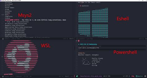 i got this parallel worlds in msys2 r emacs