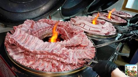 Корейская УЛИЧНАЯ Еда Гриль БАРБЕКЮ Курица ГРИЛЬ на Углях Токпокки и