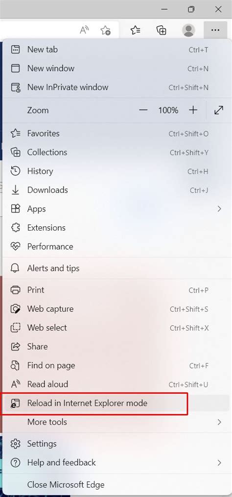 Enable Internet Explorer Mode In Edge