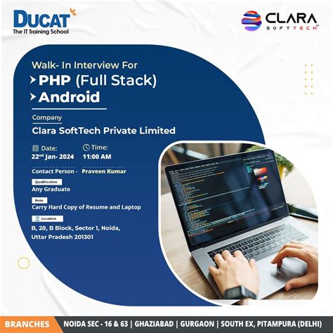 Ducat India On Linkedin Php Android Placement Interview