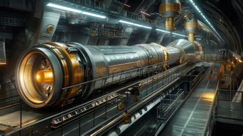 Inside A Futuristic Rocket Assembly Facility Stock Image Image Of Equipment Futuristic 326911645