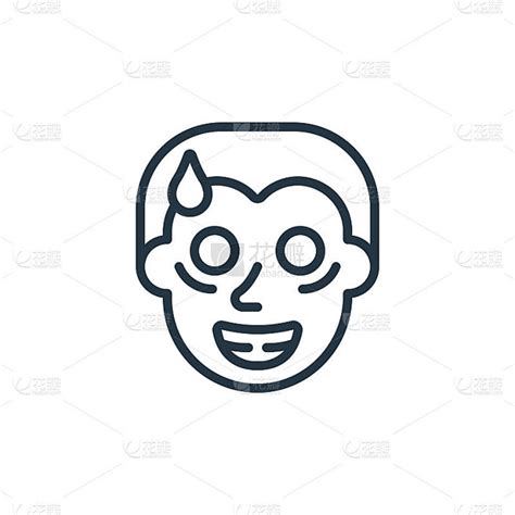 疯狂的矢量图标孤立在白色背景大纲细线疯狂图标用于网站设计和手机应用程序开发细线疯狂轮廓图标矢