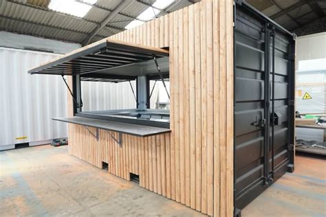 Location Container Guinguette Bardage Bois Plan Maison Contenaire