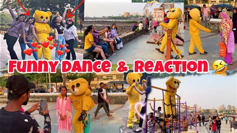 Teddy Bear Cute Girlin Public Prank Place Funny Reaction 🤣 Xyz Prank
