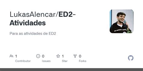 GitHub LukasAlencar ED2 Atividades Para As Atividades De ED2