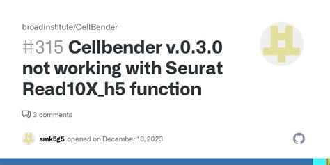 Cellbender V030 Not Working With Seurat Read10xh5 Function · Issue
