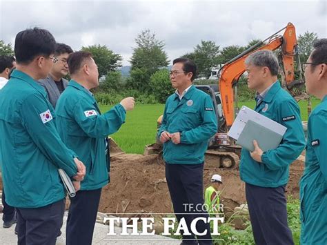 김석필 천안시 부시장 호우피해 현장 점검신속 복구 지시 전국 기사 더팩트