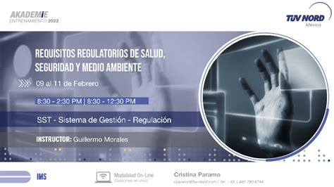 Curso Requisitos Regulatorios De Sst TÜv Nord México