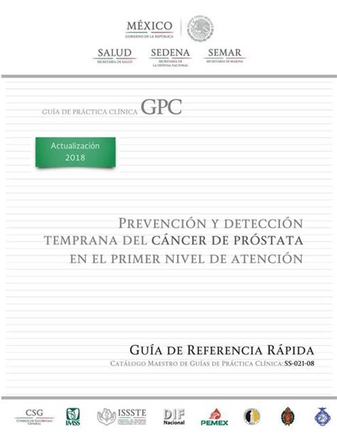 Cáncer De Próstata Prevención Y Detección Guía Rápida Jessy González