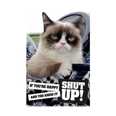 Trends International Grumpy Cat Shut Up Wall Poster