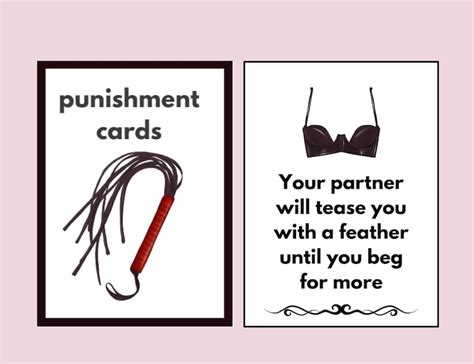 Bdsm Game Punishment Cards Printable Sex Game Bdsm Punishments Kink