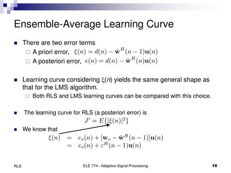 ppt recursive least squares rls adaptive filters powerpoint