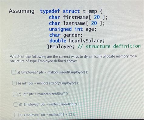 solved assuming typedef struct t emp { char firstname[ 20 ]