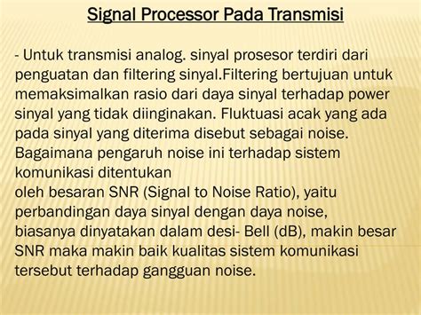 PPT Signal Processor Pada Transmisi PowerPoint Presentation Free Download ID 3073505