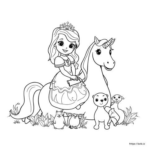 Easy Sofia The First Coloring Pages
