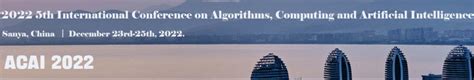 2022 5th International Conference On Algorithms Computing And