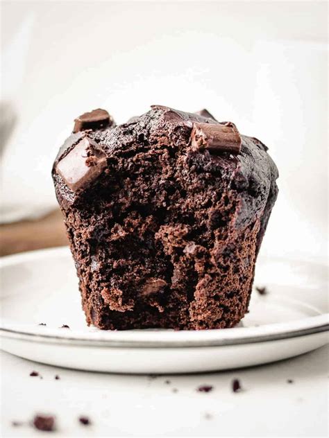 The Best Bakery Style Double Chocolate Chip Muffins Kickass Baker