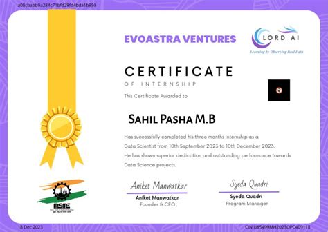 Sahil Pasha Mb On Linkedin Datascience Internshipcomplete