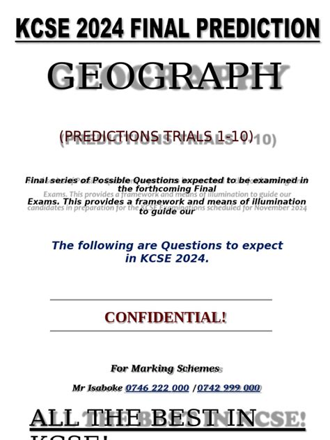 Kcse 2024 Geography Final Prediction Pdf Rock Geology Glacier
