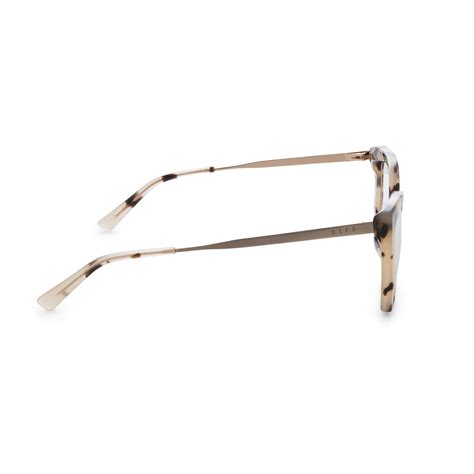 Becky Iv Cat Eye Glasses Cream Tortoise And Blue Light Technology