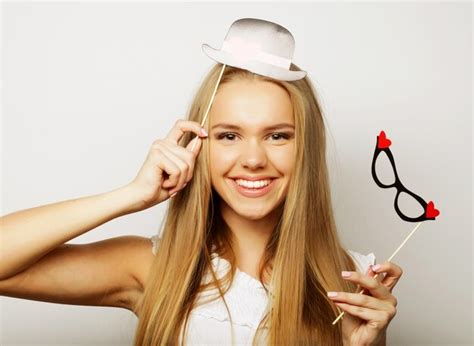 Premium Photo Party Imageyoung Woman Holding A Party Glasses