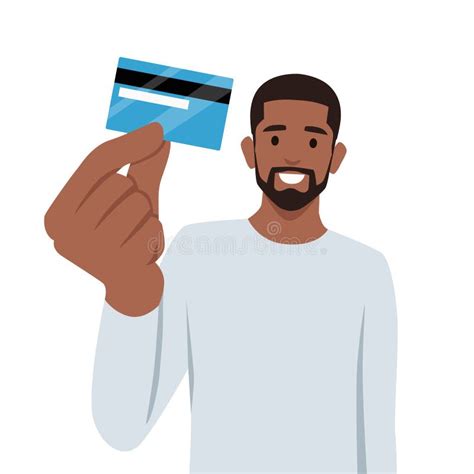 Joven Y Feliz Empresario Con Tarjeta De Débito De Crédito Stock De