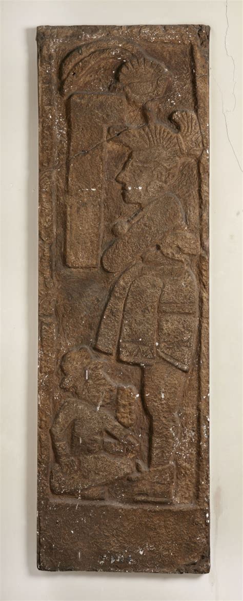 Bas Relief De Deux Personnages Cuculkan Et Un Adorateur Images Dart