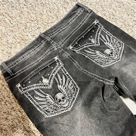 Mcbling Emo Miss Me Style Flare Jeans Size 0732 Depop