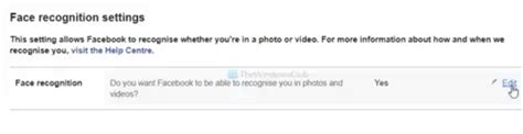How To Enable Or Disable Facebook Face Recognition