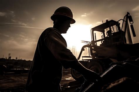 Premium AI Image A Construction Worker In A Hard Hat