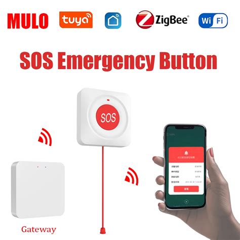 Tuya Smart Wireless Sos Emergency Call Button Wifi Zigbee Button For
