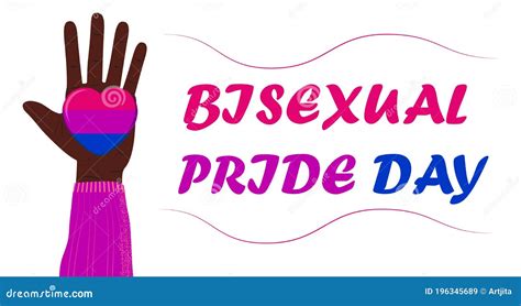 Bisexuality Day Concept Vector Hand Is Painted In Bisexual Pride