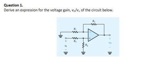 Solved Question Derive An Expression For The Voltage Chegg
