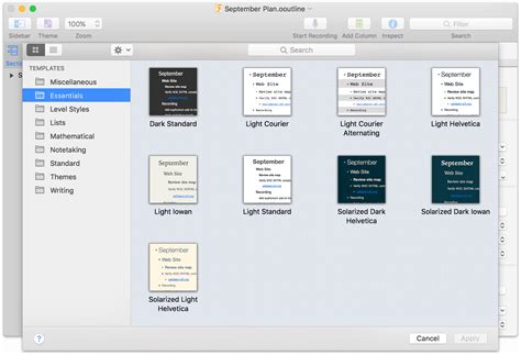 Omnioutliner 5 Pro Reference Manual For Macos Using The Toolbar