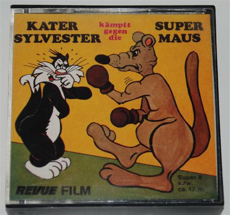 KATER SYLVESTER SUPER MAUS film S8 mm čb v kazetě na cívce 17 m